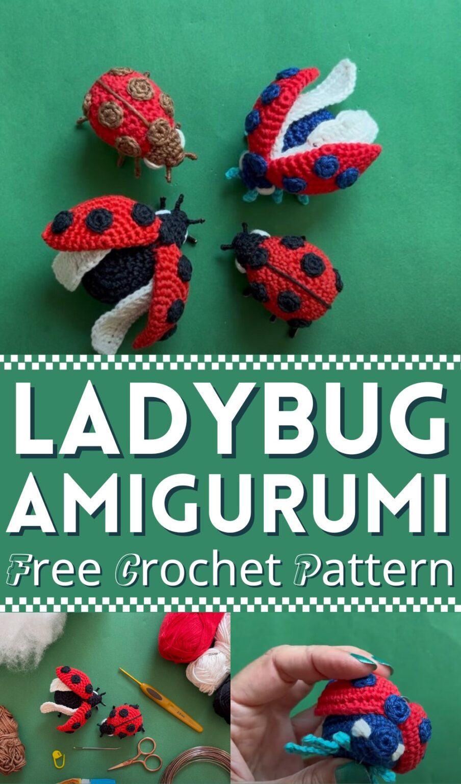 13 Crochet Ladybug Patterns For Amigurumi Fans - Red Agape Blog