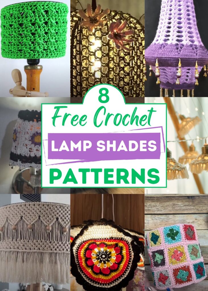 11 Free Crochet Lamp Shades Patterns For Bedroom Decoration - Red Agape ...