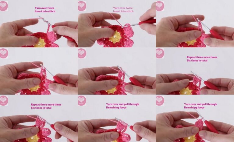 How to Treble Crochet 6 Together (tr6tog) | Step-by-Step Tutorial
