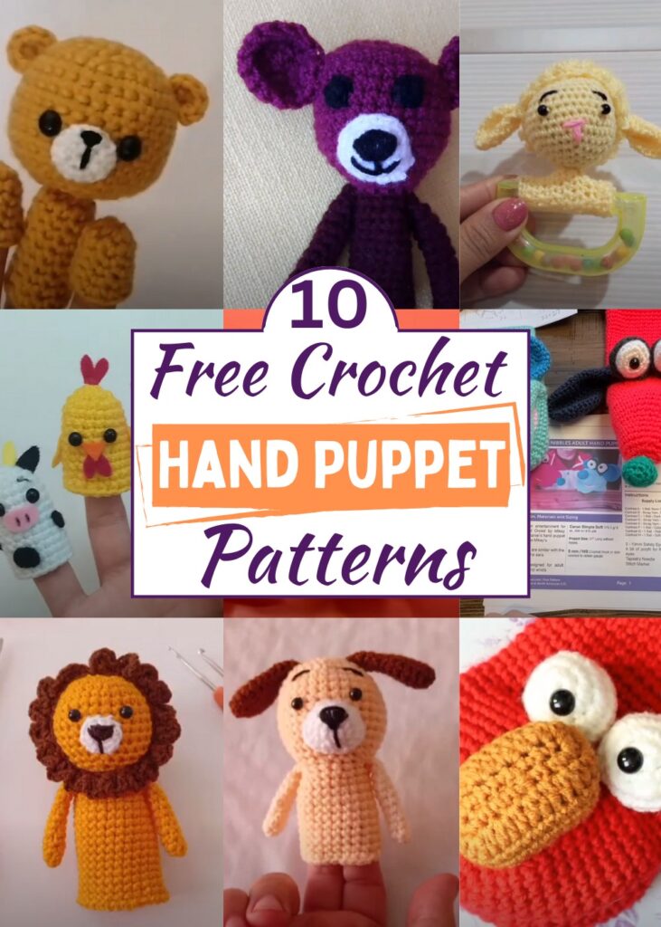 10 Crochet Finger Puppet Patterns For Toddlers - Red Agape Blog