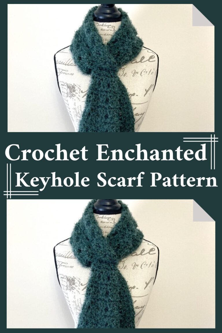 23 Free Crochet Keyhole Scarf Patterns For Winter - Red Agape Blog