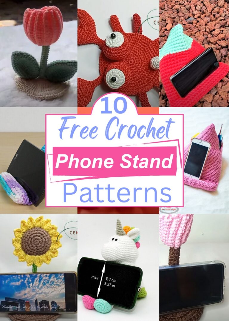 10 Crochet Phone Stand Patterns For Personal Use - Red Agape Blog