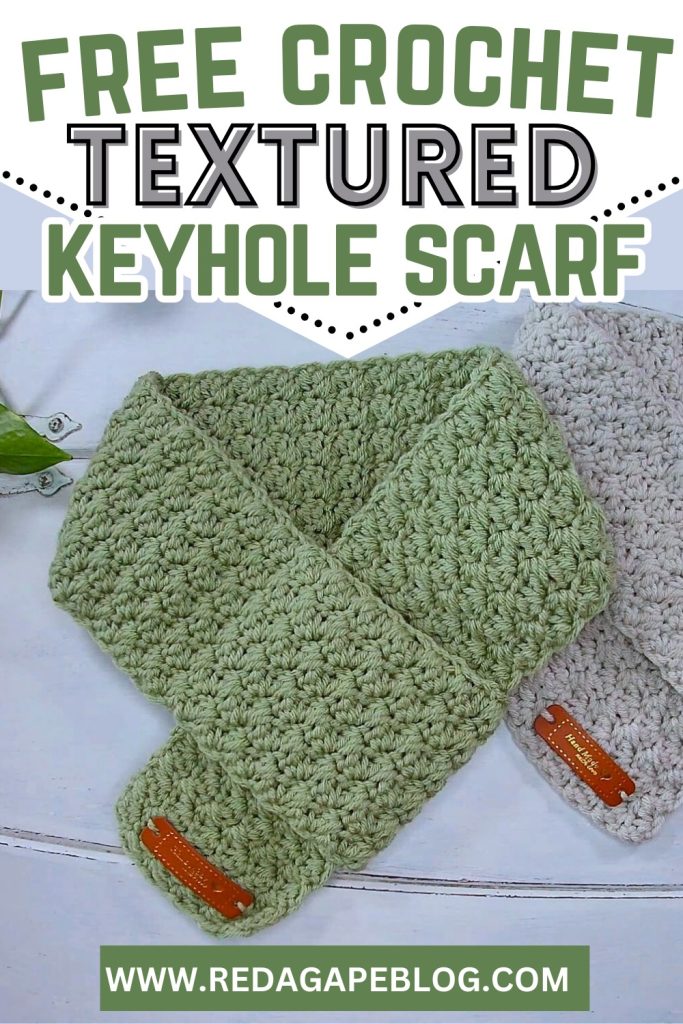 23 Free Crochet Keyhole Scarf Patterns For Winter - Red Agape Blog