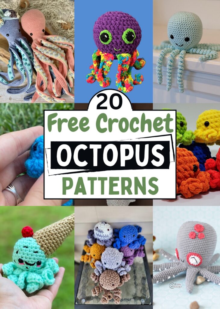 20 Crochet Amigurumi Octopus Patterns For Kids Gifts - Red Agape Blog