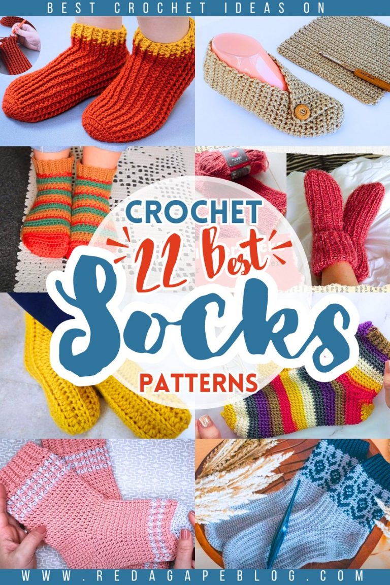22 Crochet Socks Patterns To Keep Your Feet Warm - Red Agape Blog