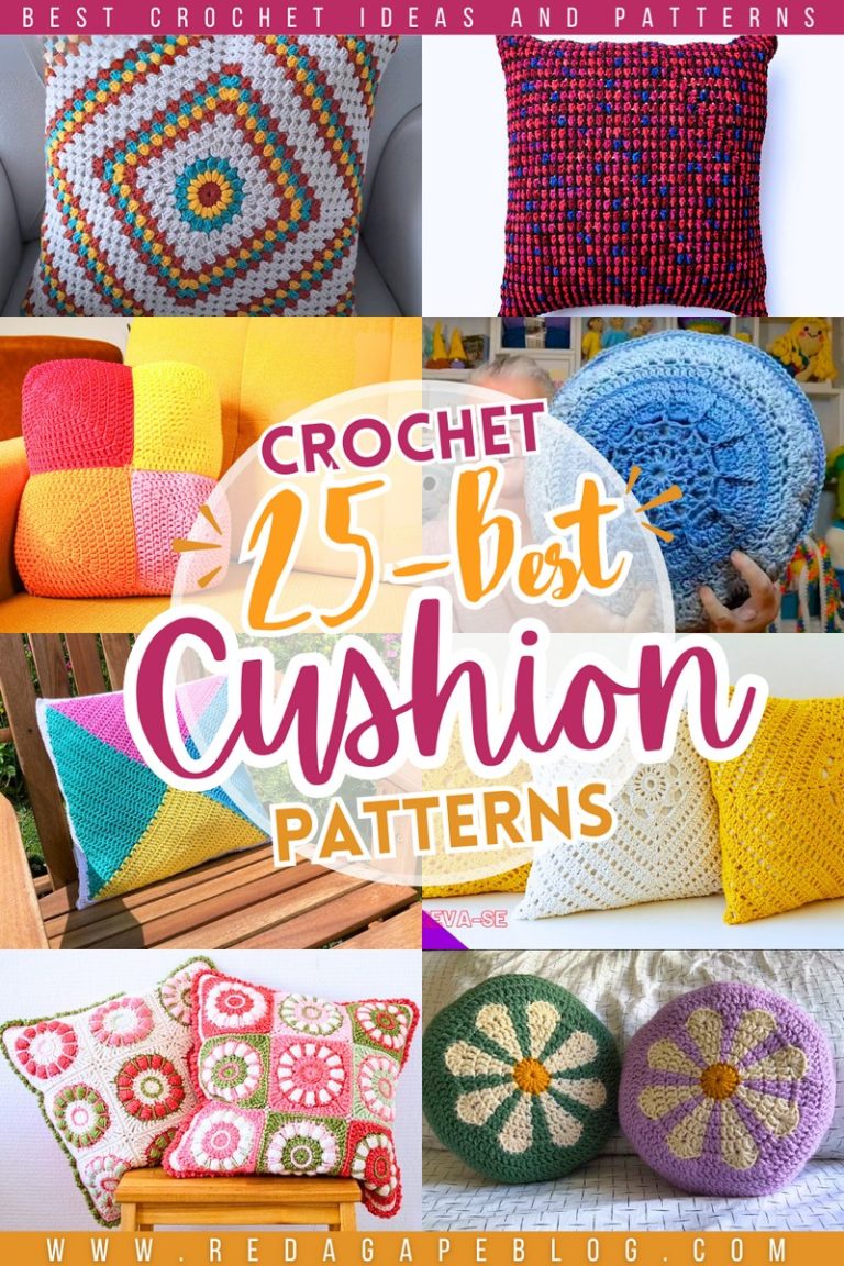 25 Easy Free Crochet Cushion Patterns - Red Agape Blog