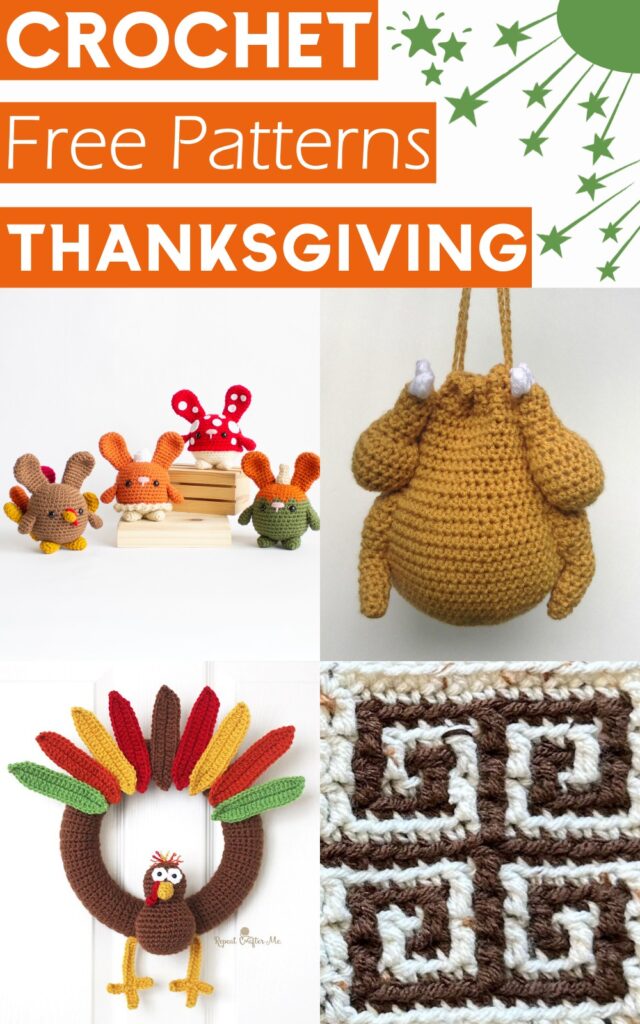 20 Crochet Thanksgiving Patterns For Toys, Decor & Food - Red Agape Blog