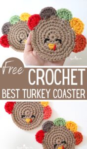 11 Crochet Turkey Coaster Patterns For Useful Thanksgiving Decor - Red ...