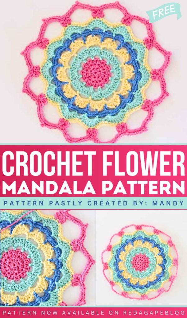 Free Crochet Flower Mandala Pattern For Spring - Red Agape Blog