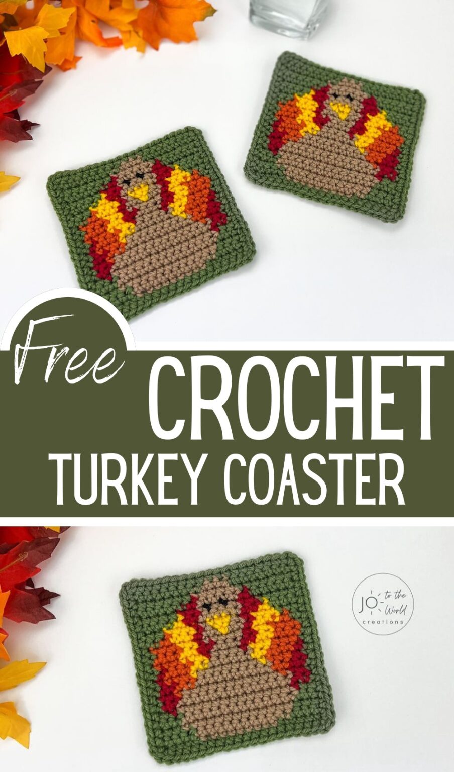 11 Crochet Turkey Coaster Patterns For Useful Thanksgiving Decor - Red ...