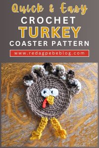 11 Crochet Turkey Coaster Patterns For Useful Thanksgiving Decor - Red ...
