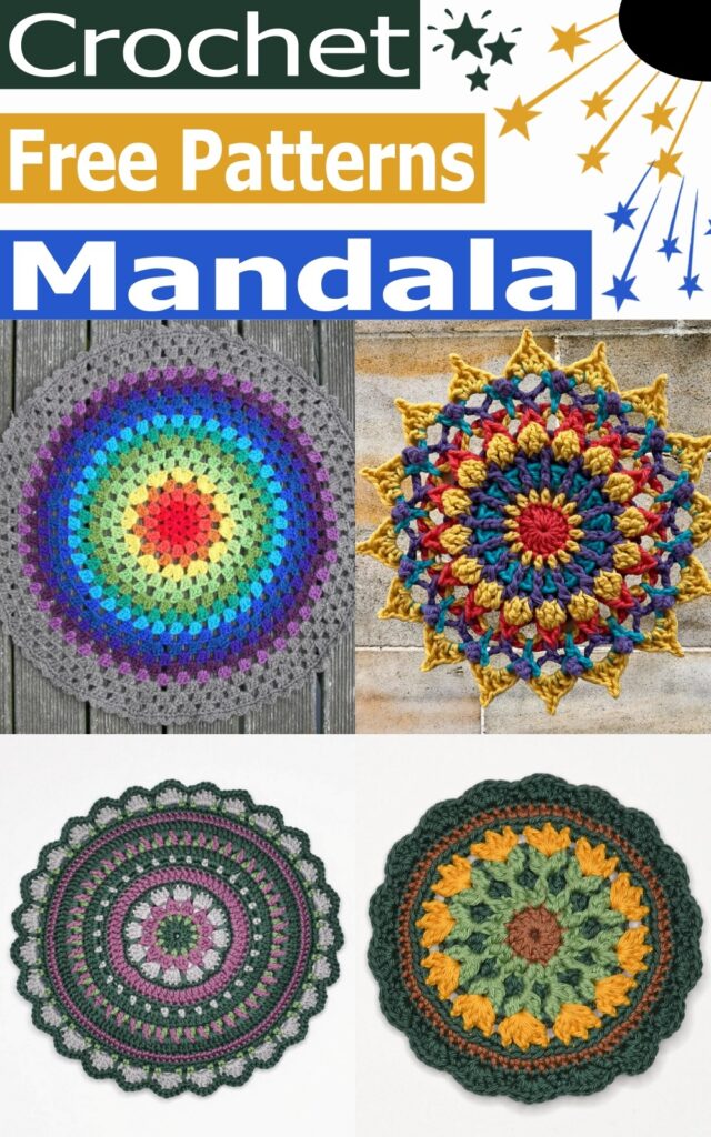 13 Free Crochet Mandala Patterns For Decorations - Red Agape Blog
