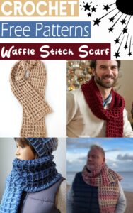 10 Free Crochet Waffle Stitch Scarf Patterns (EasiesT!) - Red Agape Blog