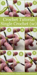 How to Single Crochet (sc) | Step-by-Step Tutorial For Beginners - Red ...