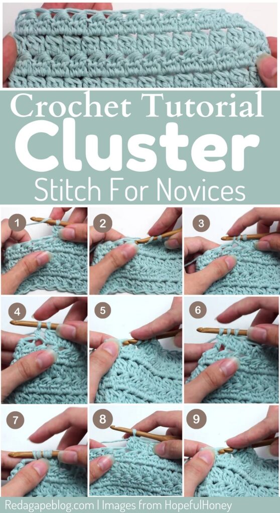 How to Crochet Cluster Stitch (Step-by-Step Tutorial) - Red Agape Blog