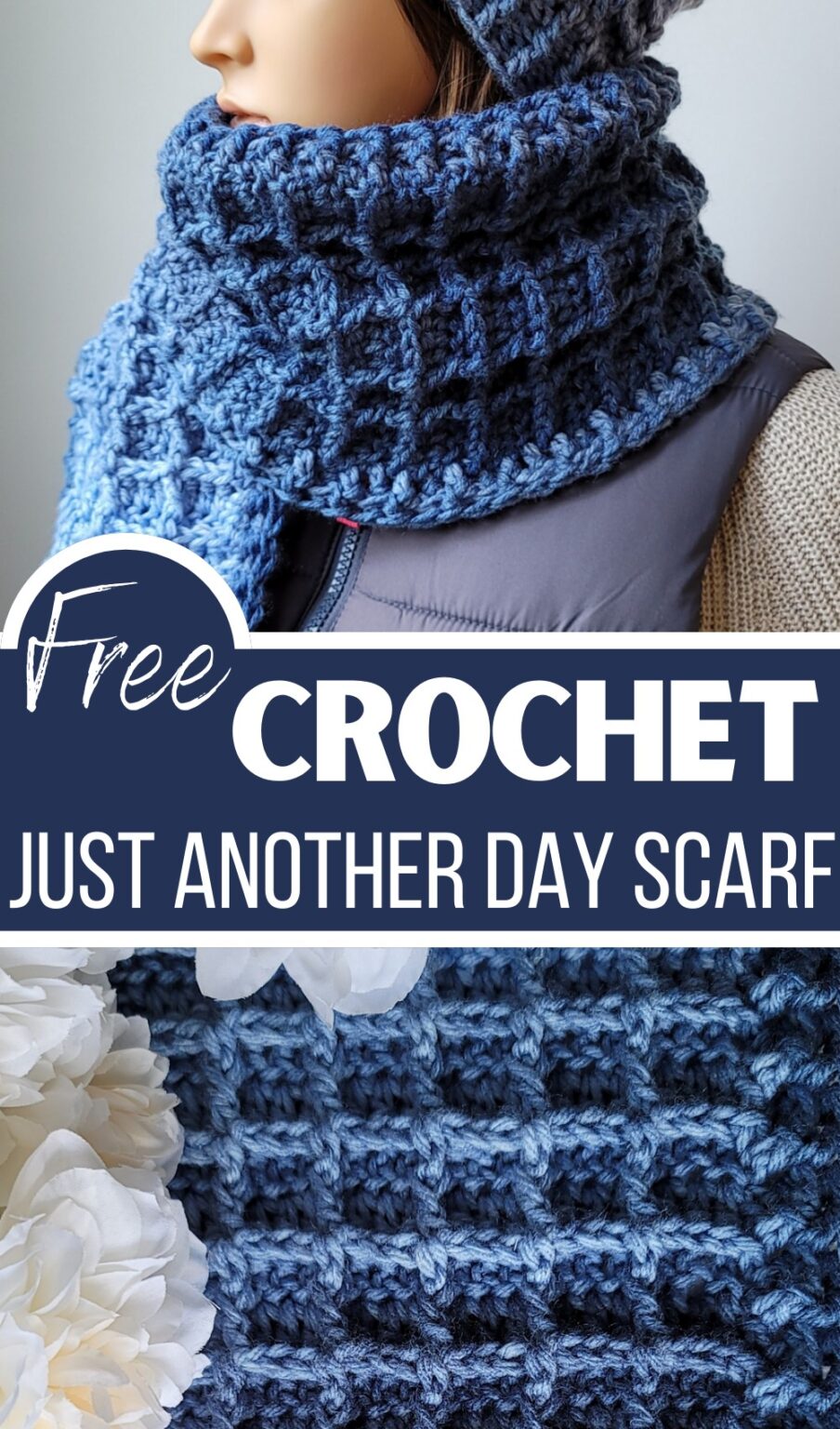 10 Free Crochet Waffle Stitch Scarf Patterns (EasiesT!) - Red Agape Blog