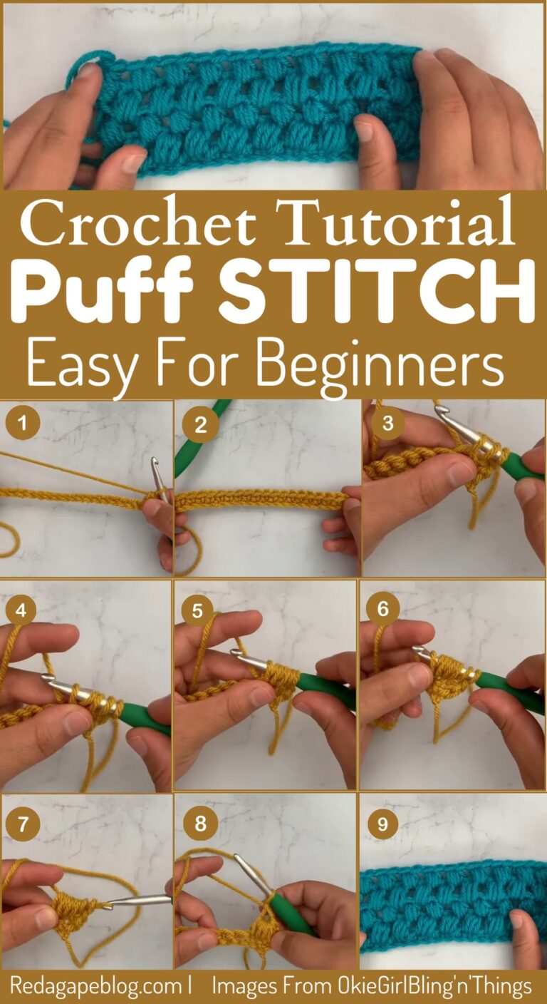 How to Crochet Puff Stitch | Step-by-Step Tutorial - Red Agape Blog