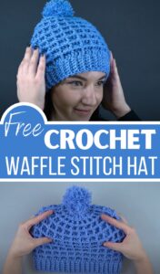 10 Free Crochet Waffle Stitch Hat Patterns (For Newbies) - Red Agape Blog