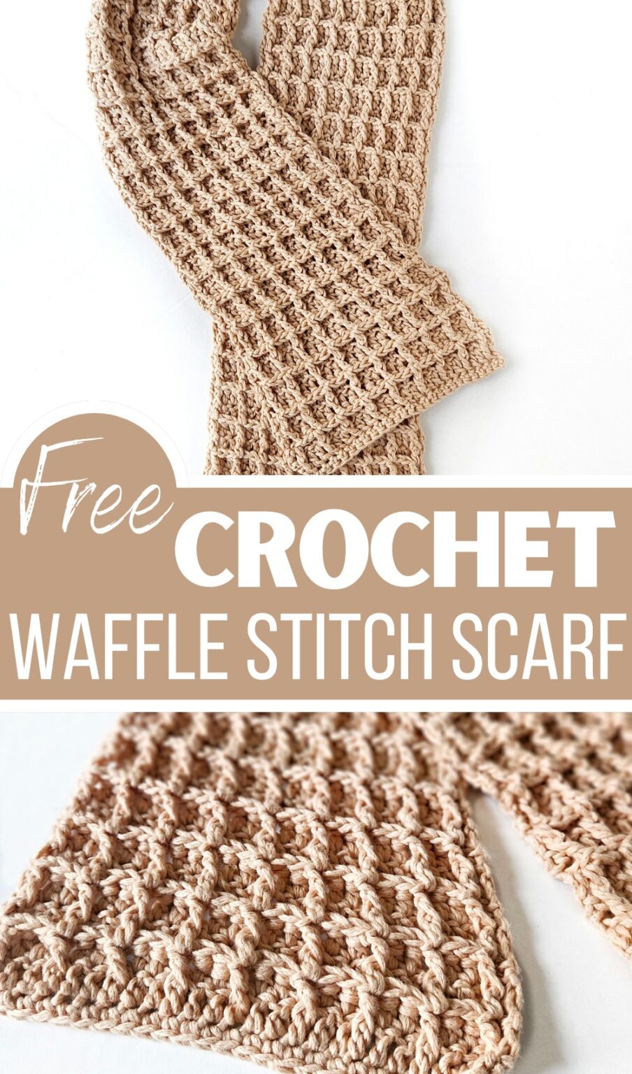 10 Free Crochet Waffle Stitch Scarf Patterns (EasiesT!) - Red Agape Blog