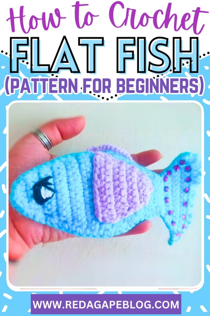 How to Crochet Flat Fish (Free Pattern) - Red Agape Blog