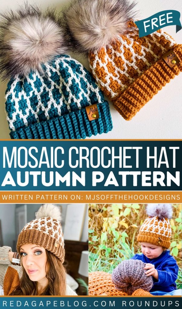 12 Free Crochet Fall Hat Patterns For All Skill Levels - Red Agape Blog
