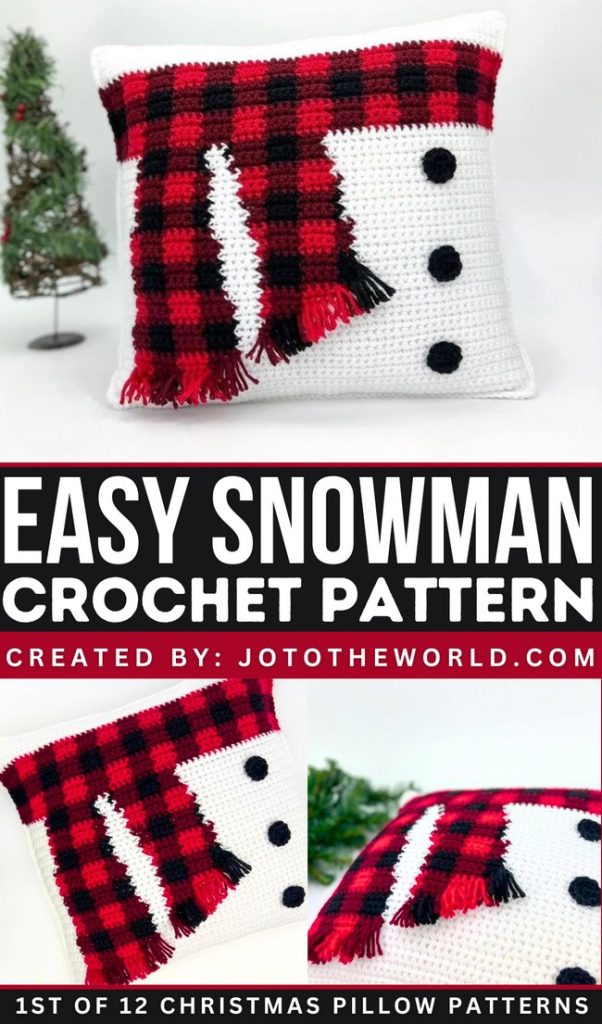 12 Free Crochet Christmas Pillow Patterns for Decor - Red Agape Blog