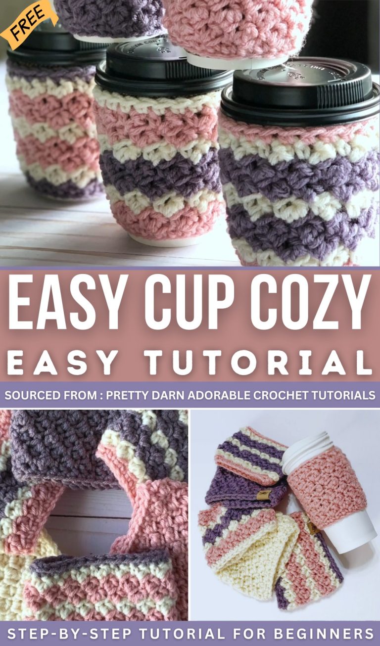 24 Free Crochet Cup Cozy Patterns For Winter - Red Agape Blog
