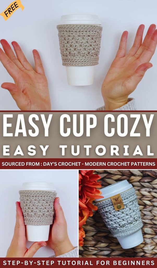 24 Free Crochet Cup Cozy Patterns For Winter - Red Agape Blog