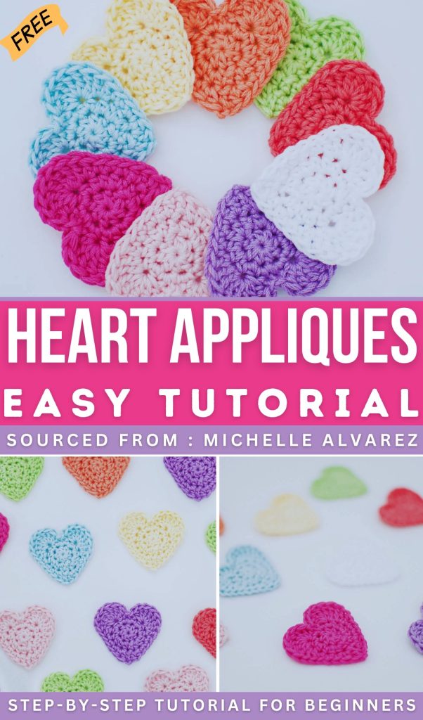 10 Free Crochet Flat Heart Patterns for Beginners - Red Agape Blog