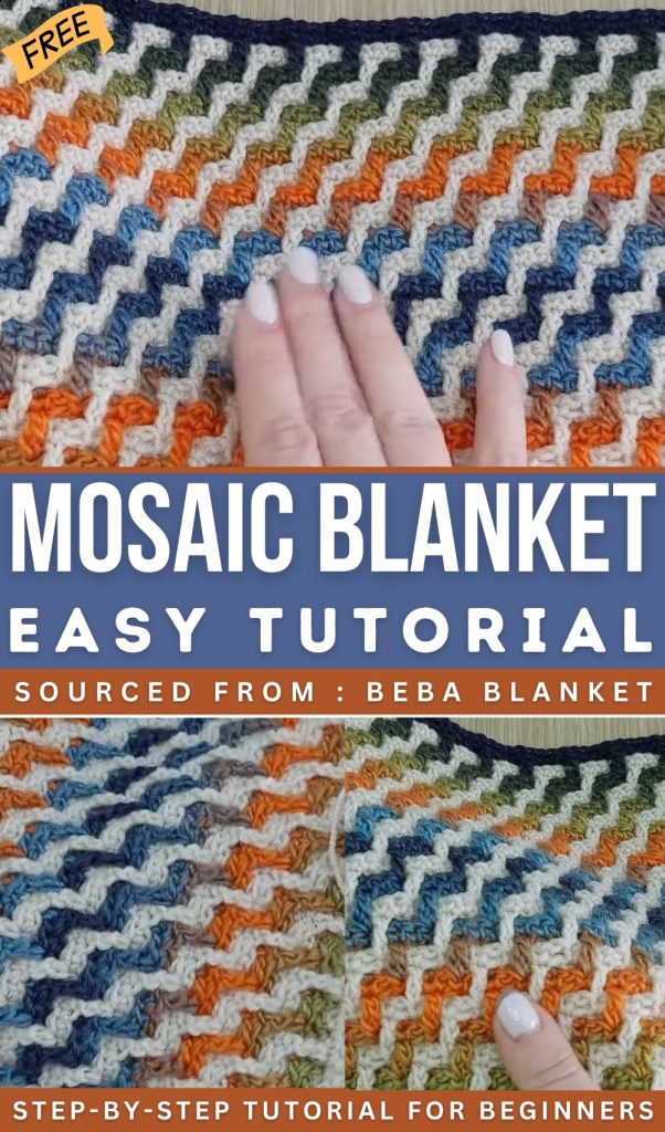 10 Beautiful Colorful Mosaic Crochet Blanket Ideas for Decor - Red ...