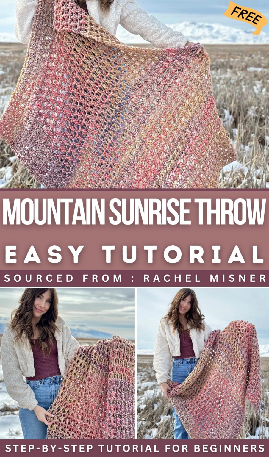 10 Free Crochet Mountain Blanket Patterns for Home Decor - Red Agape Blog