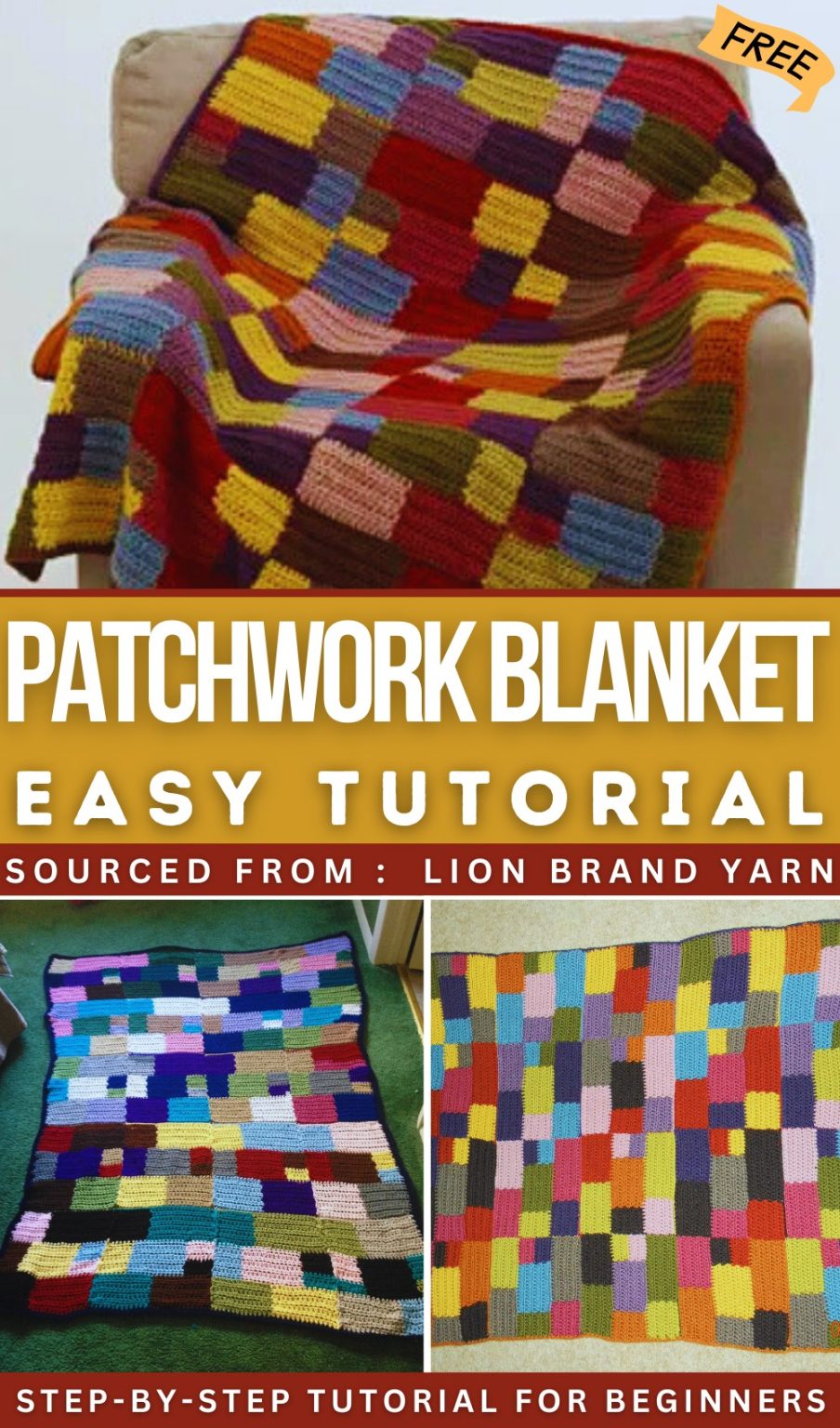 10 Crochet Patchwork Throw Patterns for Decor - Red Agape Blog