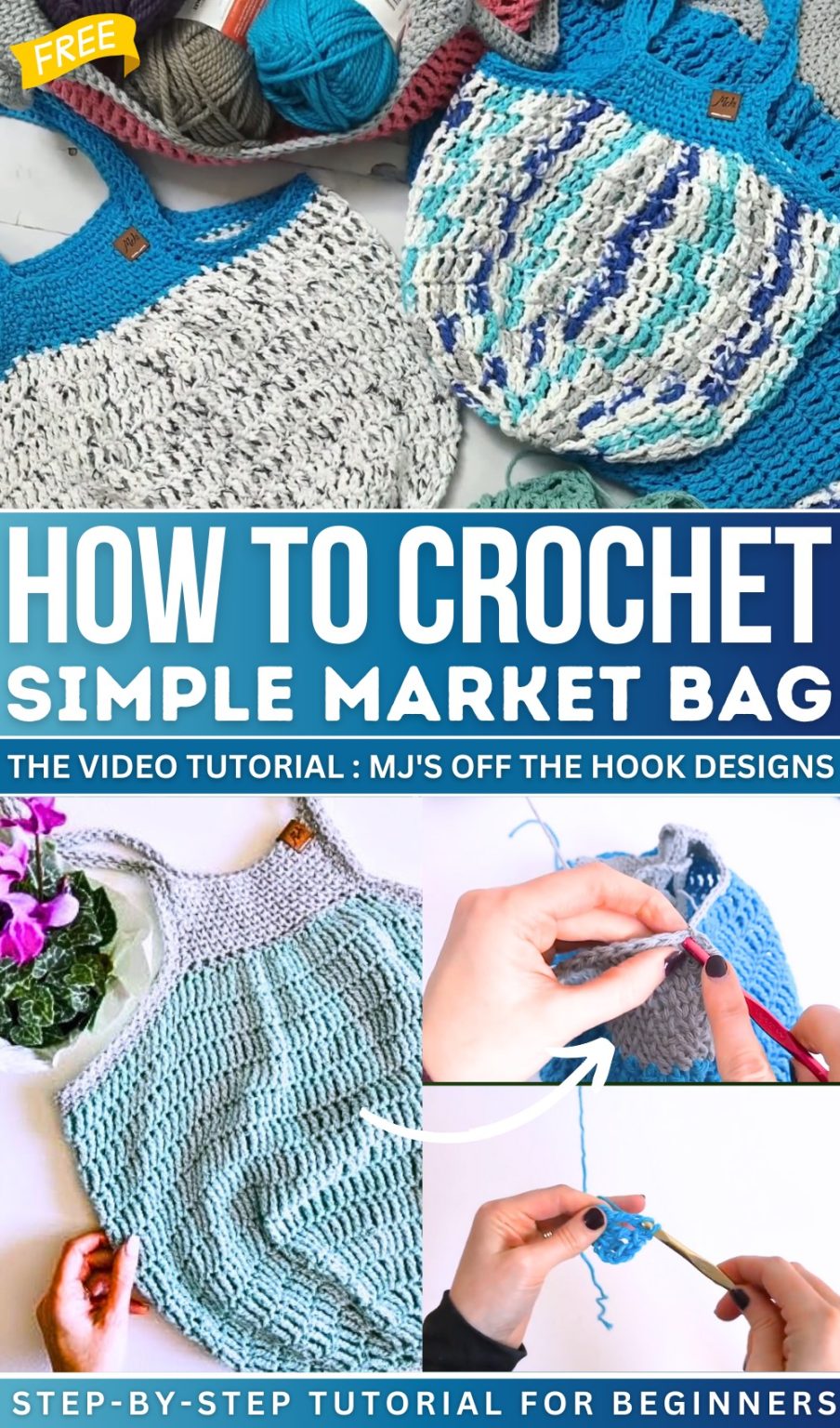 10 Free Crochet Market Bag Ideas Perfect for Daily Use - Red Agape Blog