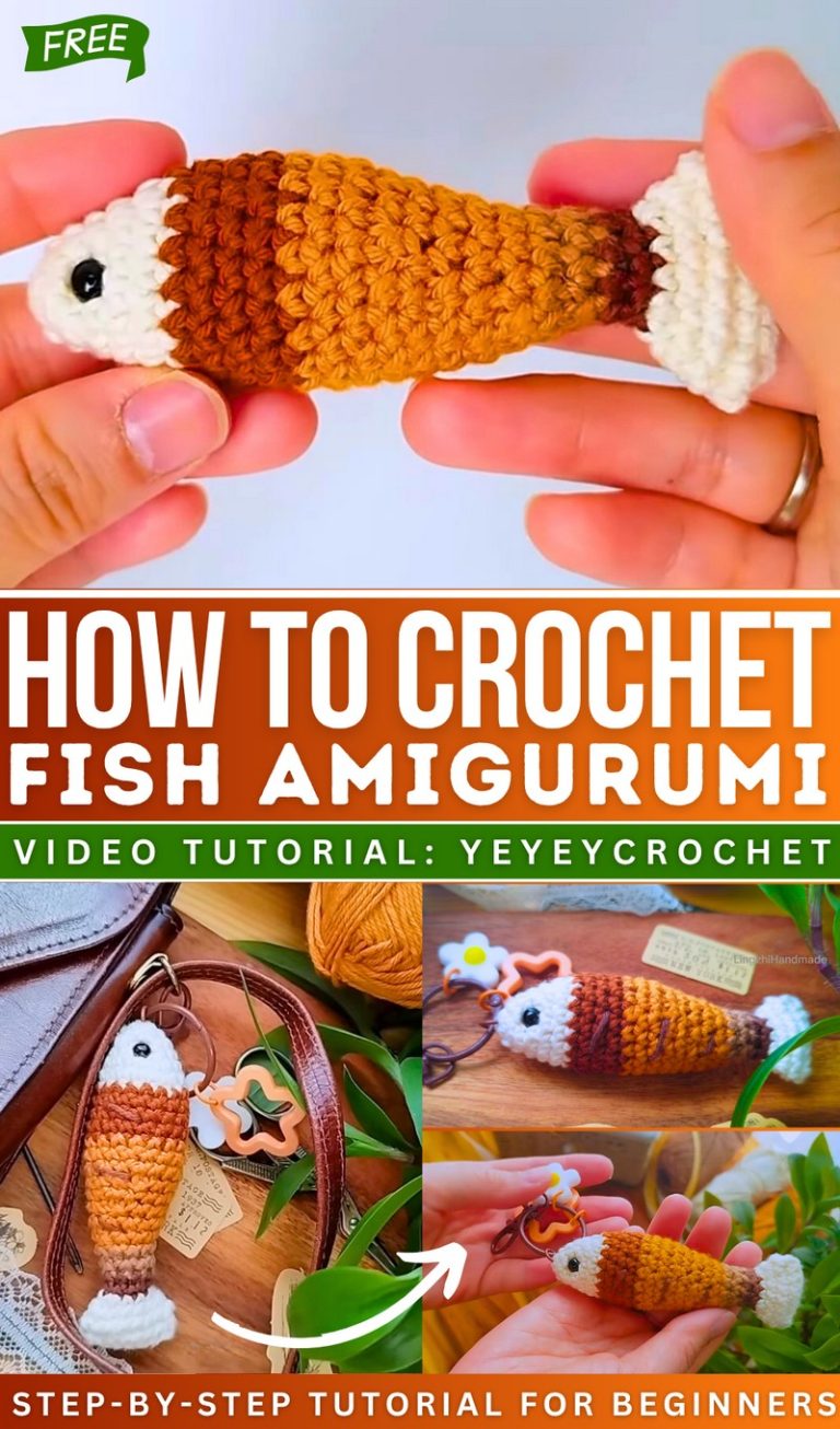 How to Crochet Tiny Fish Keychain (Tutorial for Beginners) - Red Agape Blog