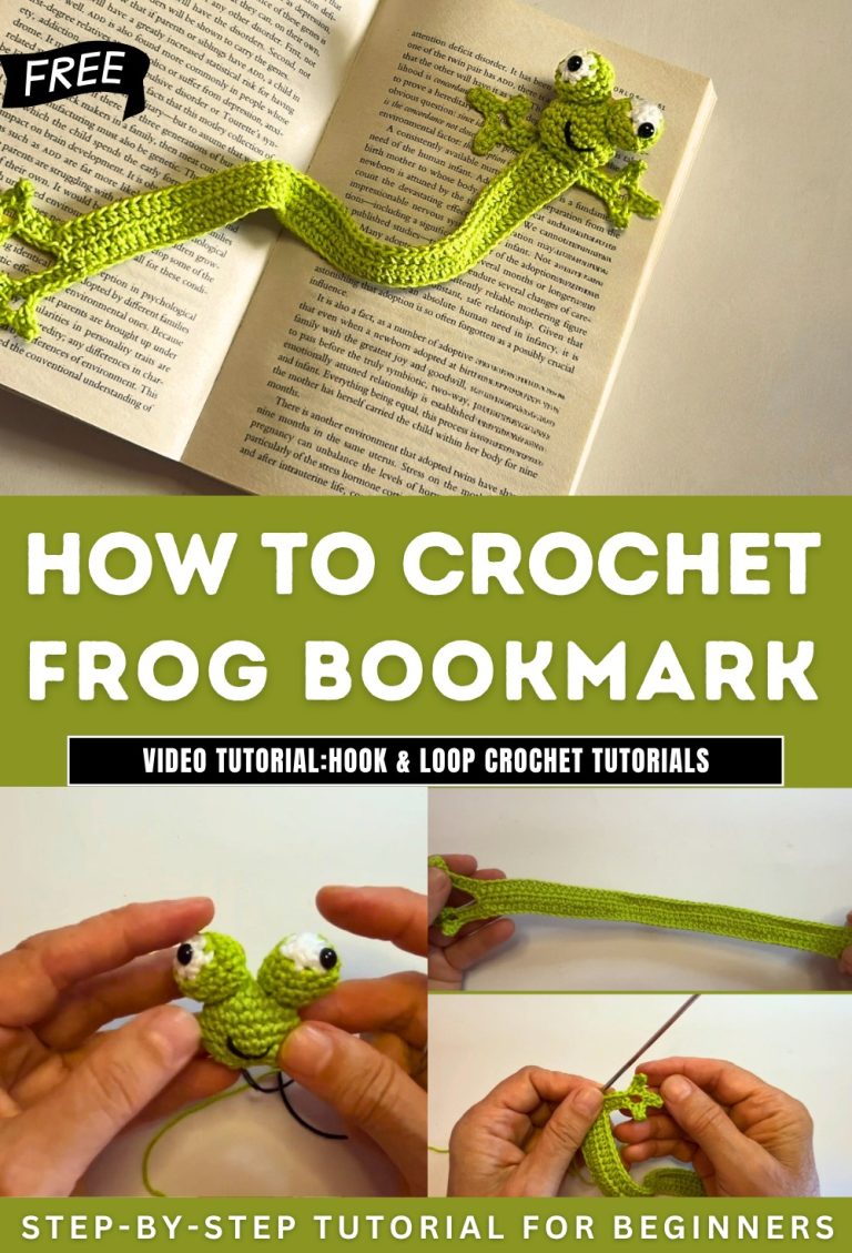 How to Crochet Adorable FROG Bookmark for Beginners - Red Agape Blog