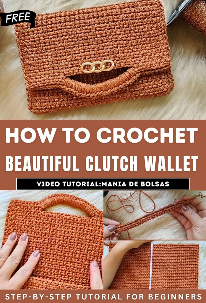 How to Crochet Beautiful Clutch Wallet for Beginners - Red Agape Blog