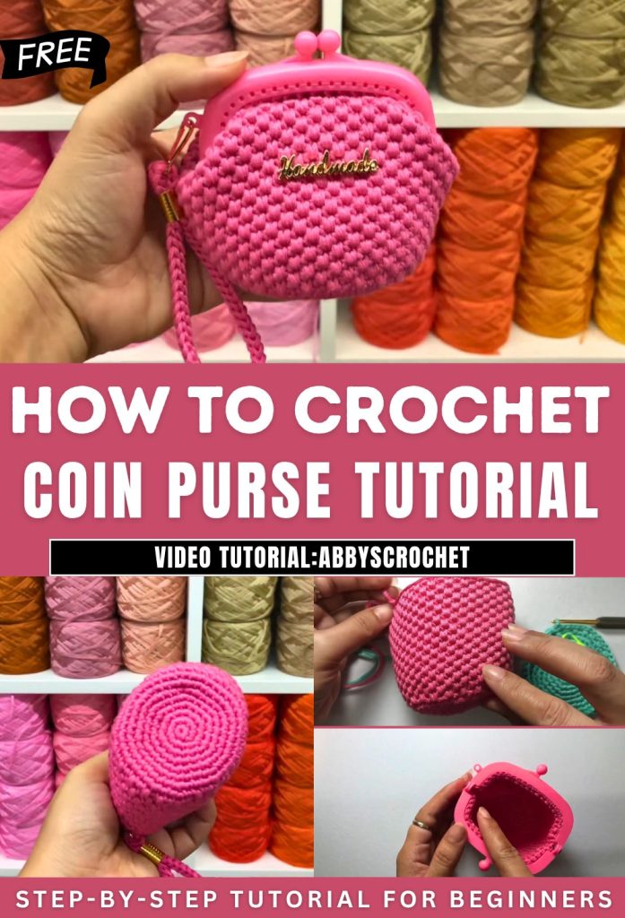 How to Crochet Cute Coin Purse With Metal Frame - Red Agape Blog