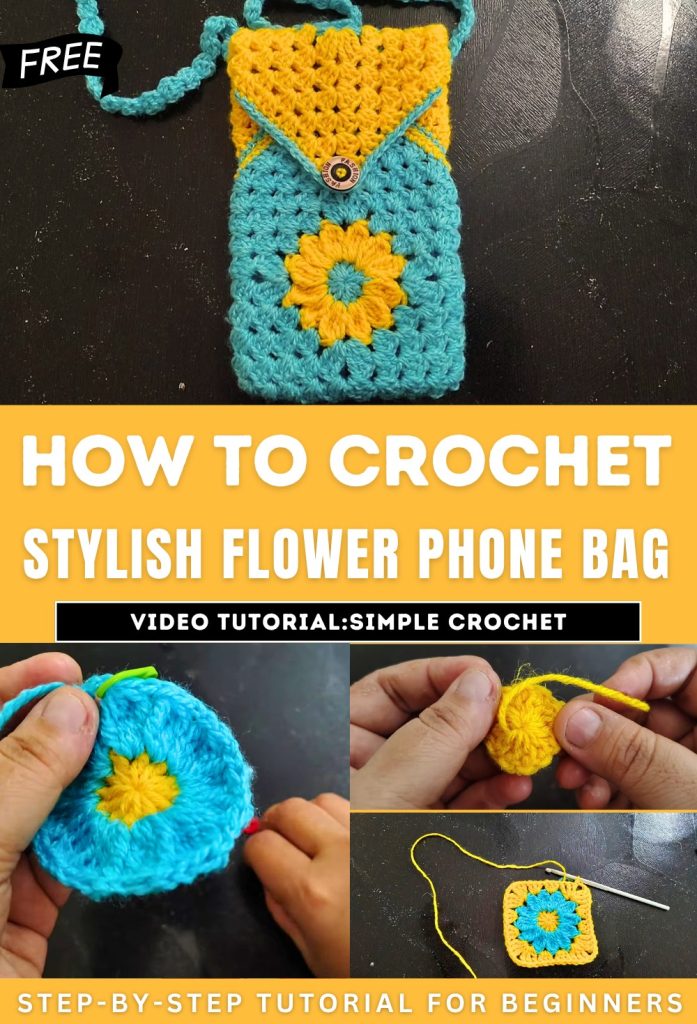 How to Crochet Stylish Flower Phone Bag for Beginners - Red Agape Blog