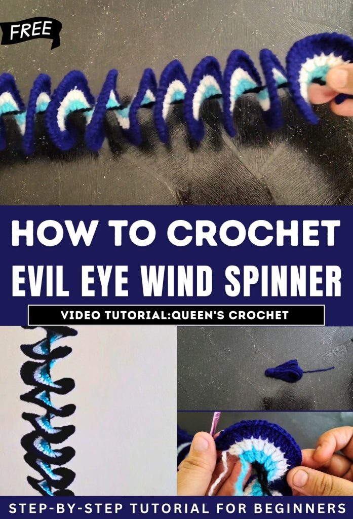 How to Crochet an Evil Eye Wind Spinner for Beginners - Red Agape Blog