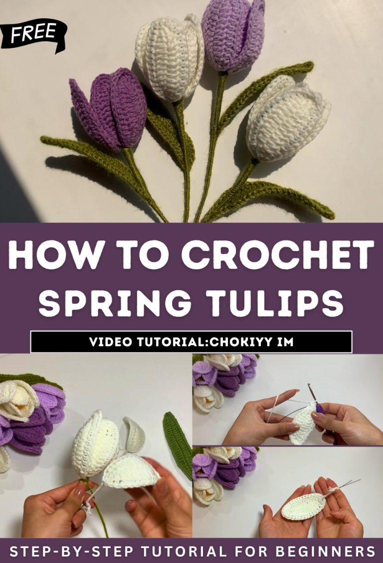 How to Crochet Spring Tulips for Beginners - Red Agape Blog