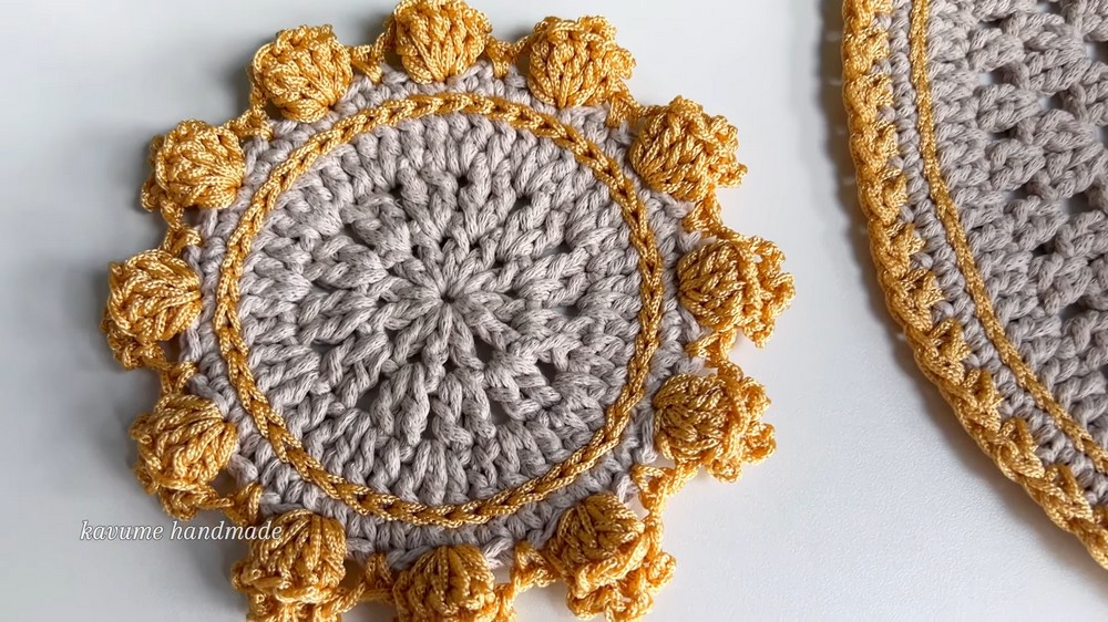 How to Crochet Floral Coaster Tutorial for Home Decor - Red Agape Blog