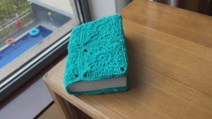 How to Crochet Book Cover with Floral Squares - Red Agape Blog