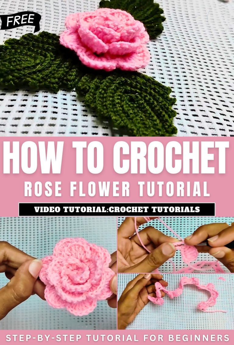 How To Crochet Rose Flower Tutorial For Beginners - Red Agape Blog
