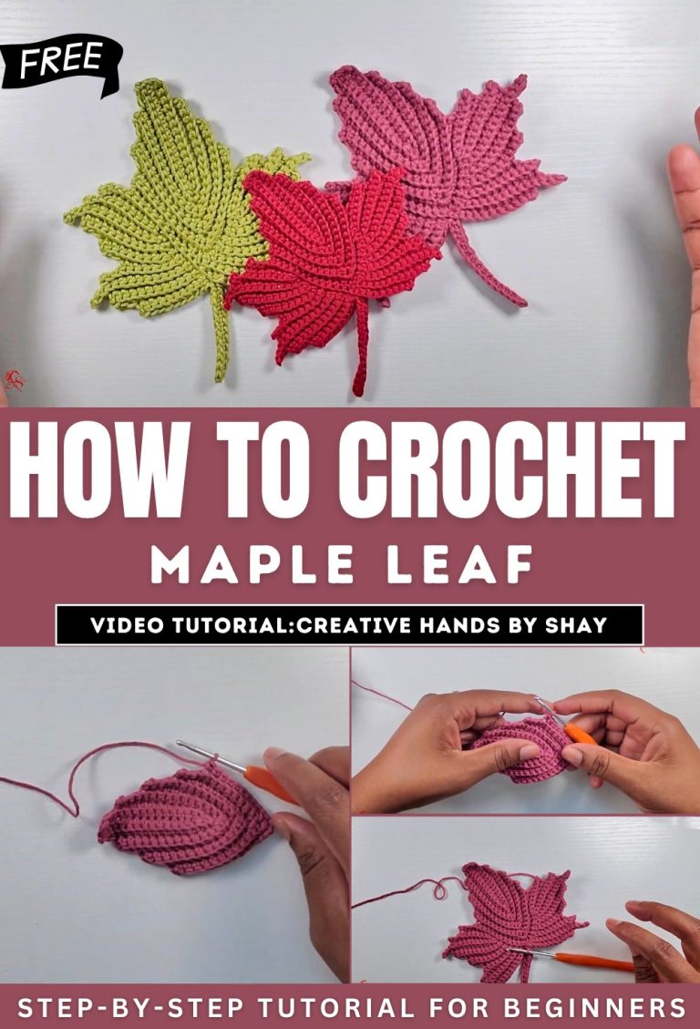How to Crochet Maple Leaf (Tutorial for Beginners) - Red Agape Blog