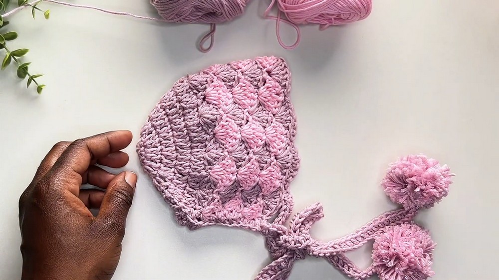 How to Crochet a Baby Bonnet Hat for Beginners - Red Agape Blog