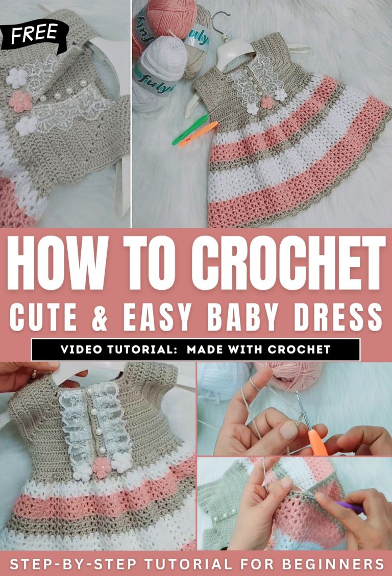 How To Crochet A Baby Dress 0-12 Months for Newborns - Red Agape Blog