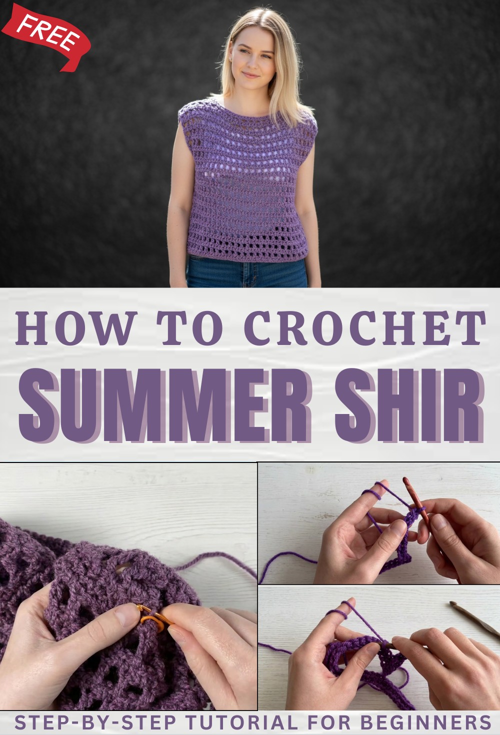 Boho Free Crochet Summer Shirt Pattern for Sunny Days - Red Agape Blog