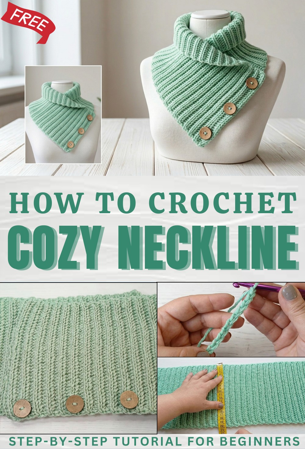 Quick Free Crochet Neckline Pattern to Refresh Your Style - Red Agape Blog
