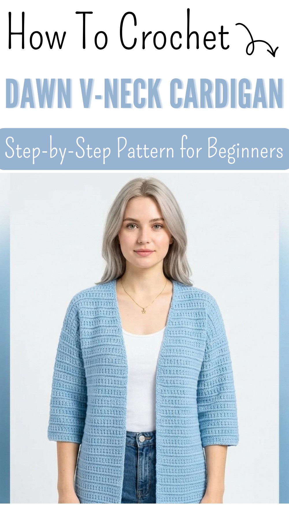 Beautiful Crochet V-Neck Cardigan Free Pattern for Everyday Comfort ...
